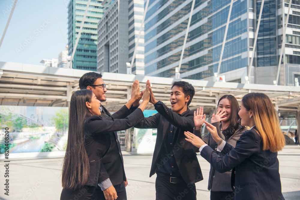 Diversity Teamwork business people friendship holding hands together ...