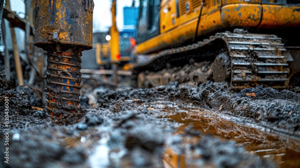Equipment of bored piles with pipes Foundations and grounds Drilling in ...