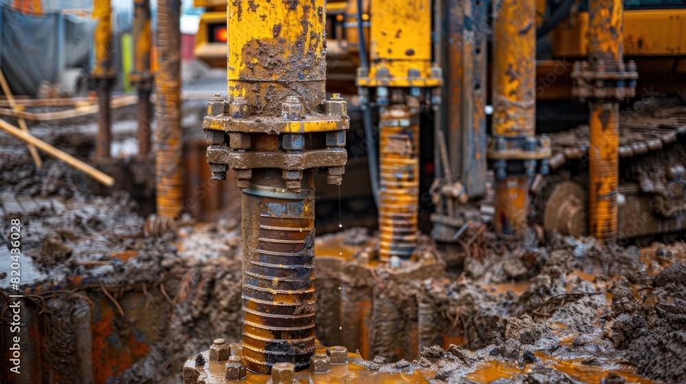 Equipment of bored piles with pipes Foundations and grounds Drilling in ...