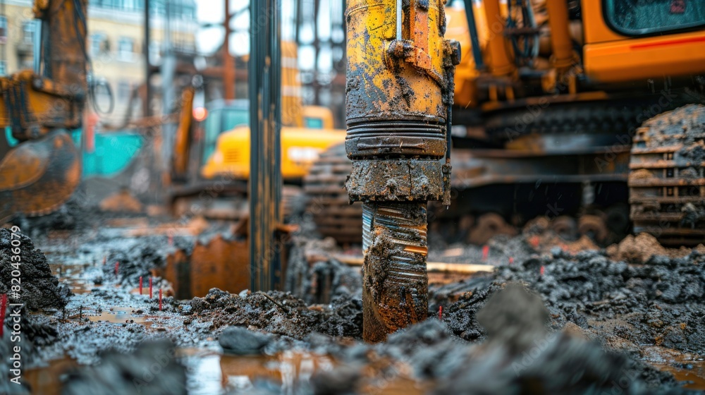 Equipment of bored piles with pipes Foundations and grounds Drilling in ...