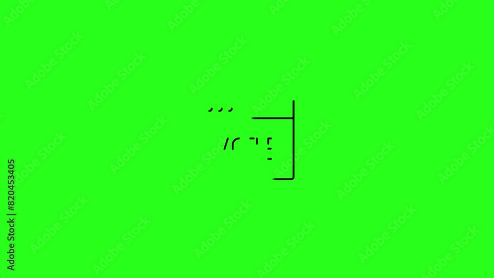 Black line election and voting 4k icon animation on Green screen ...