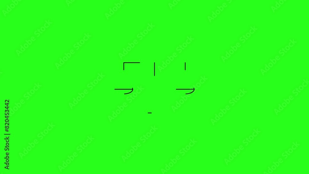 Black line election and voting 4k icon animation on Green screen ...