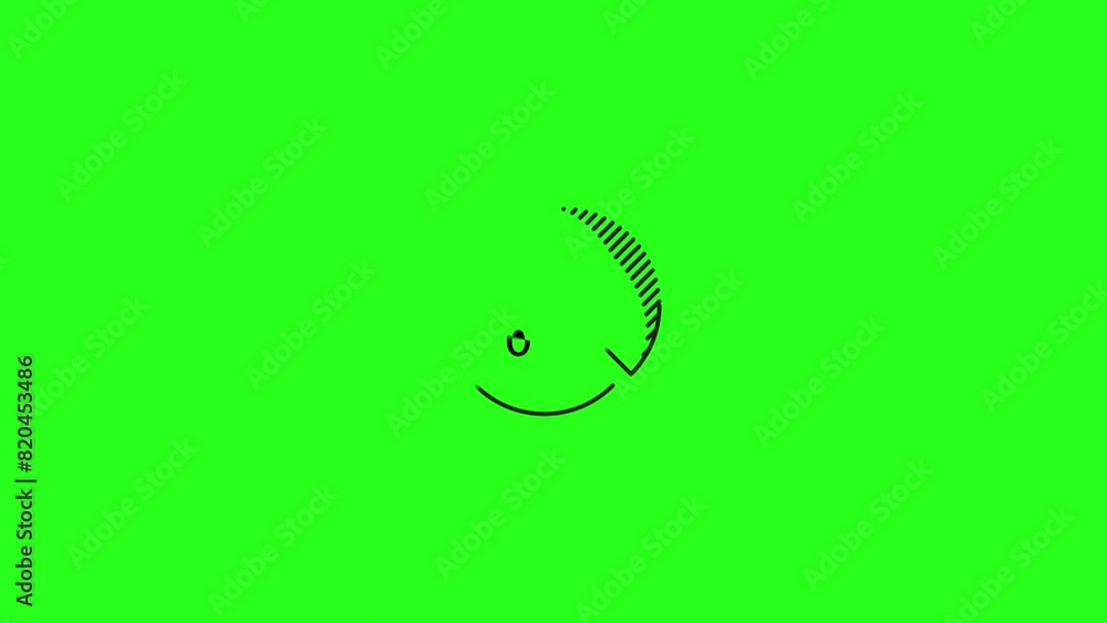 Black line election and voting 4k icon animation on Green screen ...