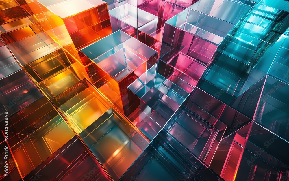 Tesseract Abstract background A fourAbstract backgrounddimensional ...