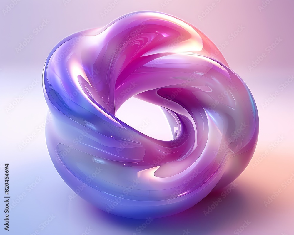 Torus Abstract background A 3D shape resembling a doughnut, formed by ...