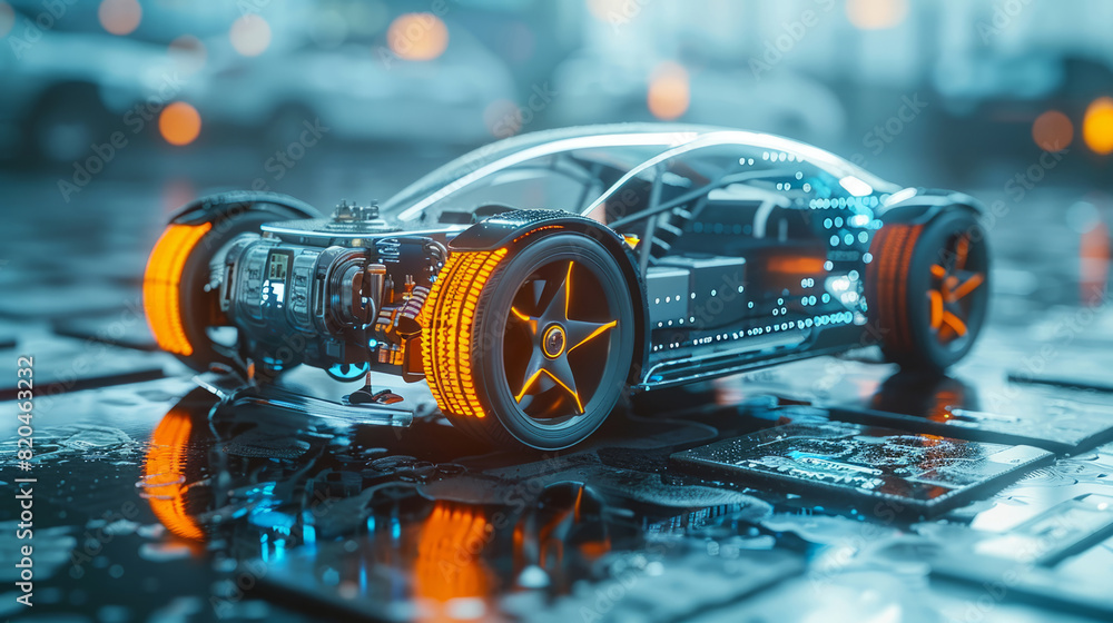 Compact electric vehicle with an overlay of battery efficiency and ...