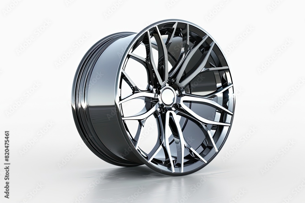 Sports car alloy rims isolated against a neutral white background Stock ...