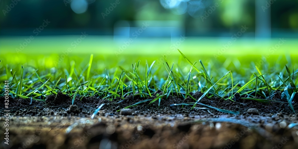 Materials Used in Sports Fields: Grass, Clay, and Copper Oxide. Concept ...