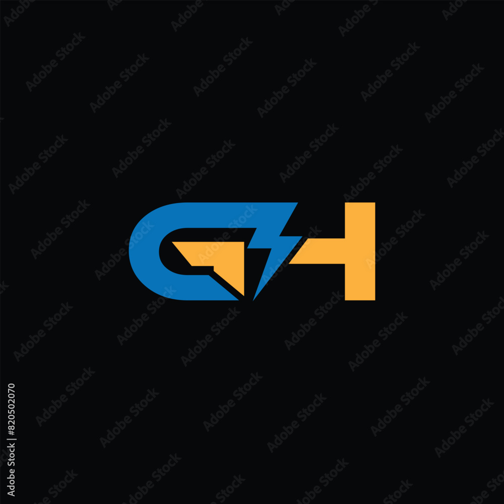 GH Power logo and brand identity Stock Vector | Adobe Stock
