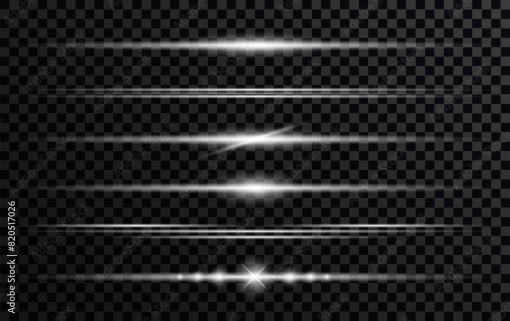 Effect sparkling stars light burst explosion, flickering and flashing lights. collection of ...