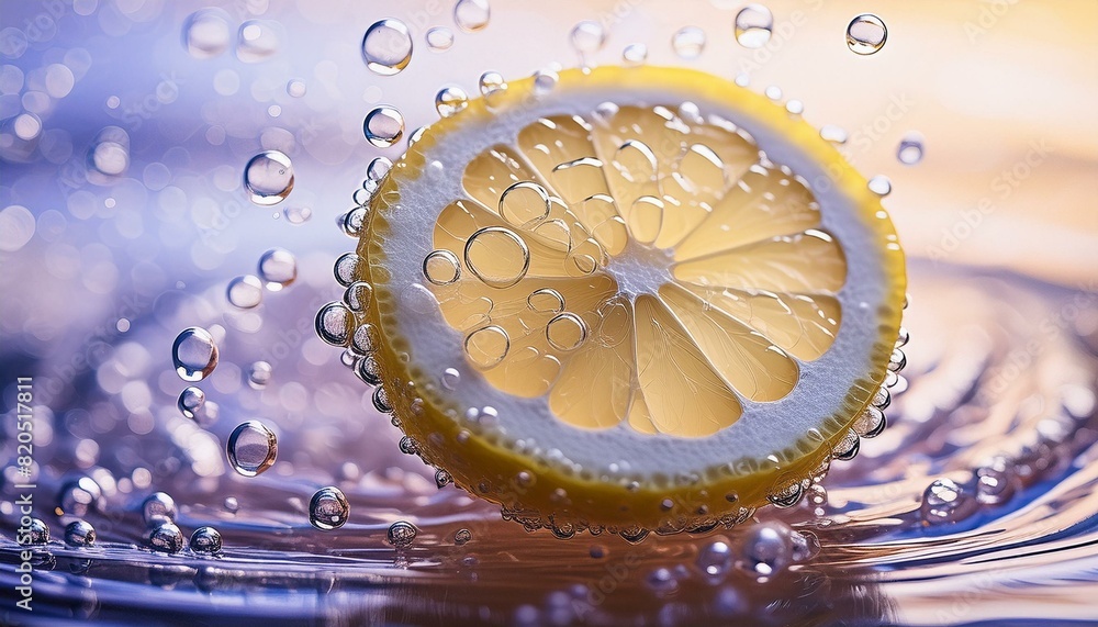 lemon Small water bubbles submerged in water, wallpaper texture ...