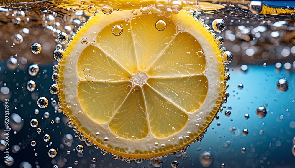 lemon Small water bubbles submerged in water, wallpaper texture ...