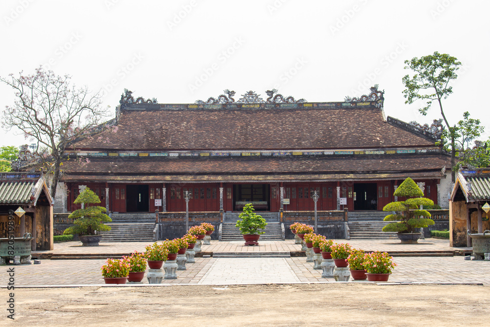 Backside Facade Of Thai Hoa Palace In Hue Imperial Citadel, Vietnam ...