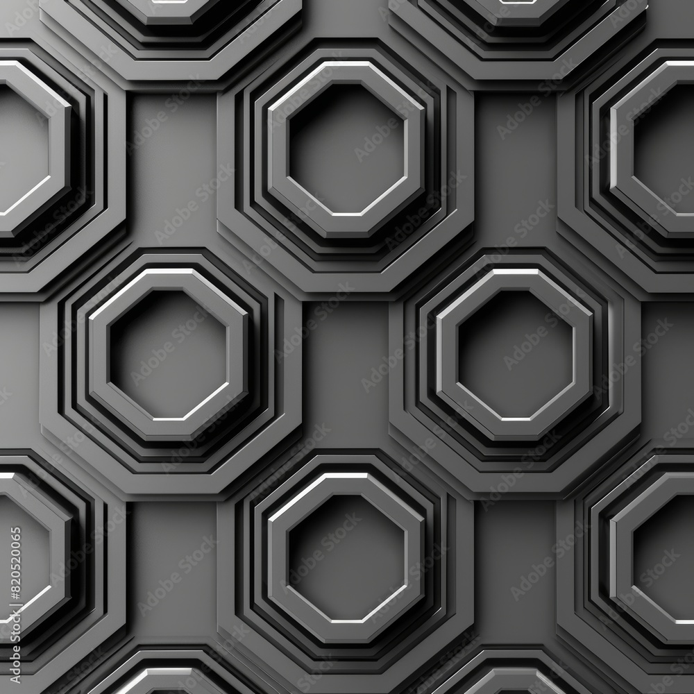 Hexagons with two stroke thicknesses forming a seamless, close-up ...
