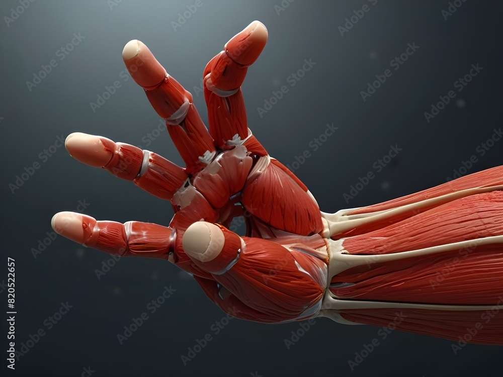 An immersive 360-degree panorama of the muscles of the hand, including ...
