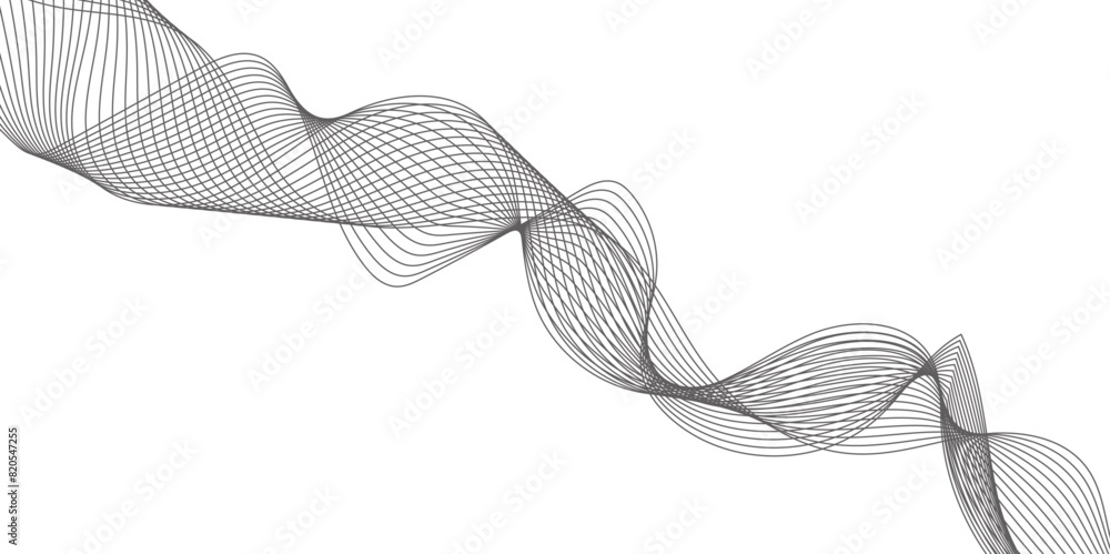 Abstract wave element for design. Stylized line art background. Vector ...
