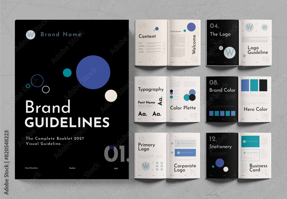 Brand Guideline Layout Stock Template | Adobe Stock