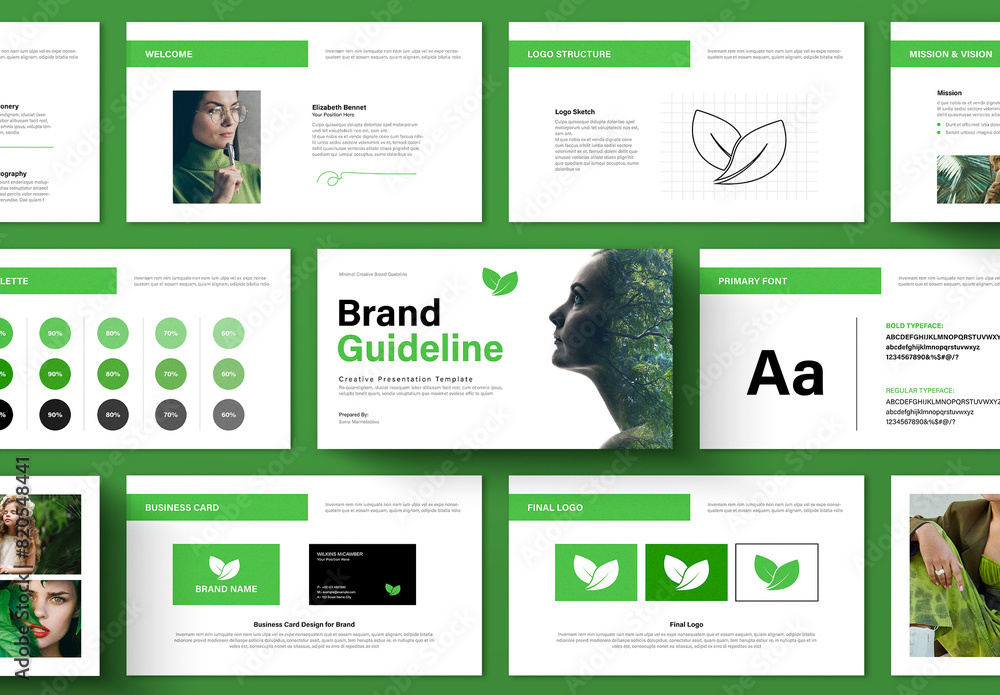 Brand Guideline Presentation Template Stock Template | Adobe Stock