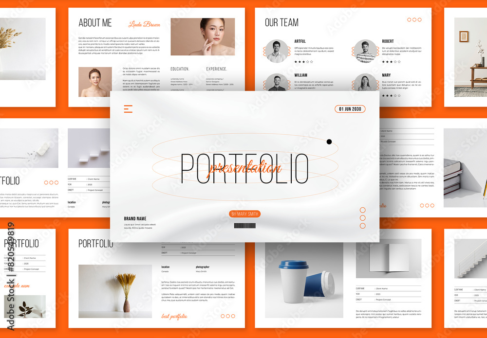 Portfolio Presentation Template Stock Template | Adobe Stock