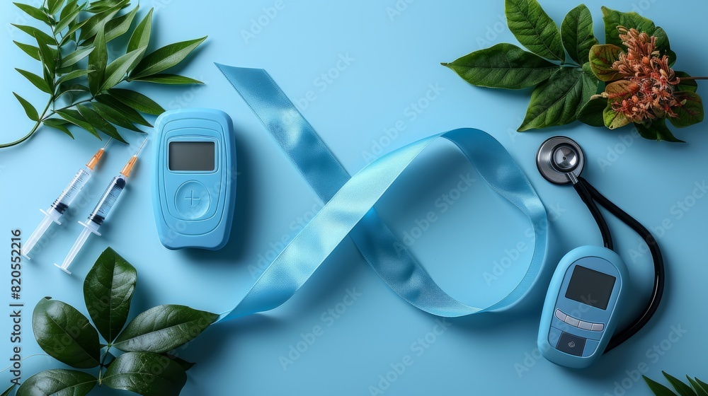 Support during Diabetes Awareness Month Top-view shot of the diabetes ...