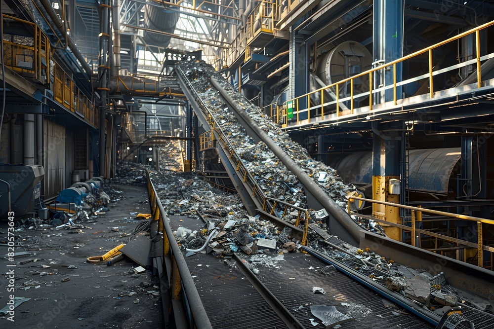 Advanced recycling plant with Industry 4.0 automation, emphasizing ...