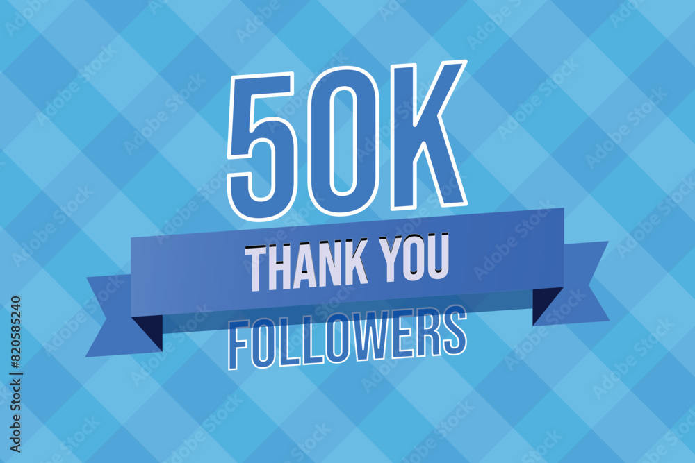 50000 followers vector illustration. 50K followers Banner of Poster for ...