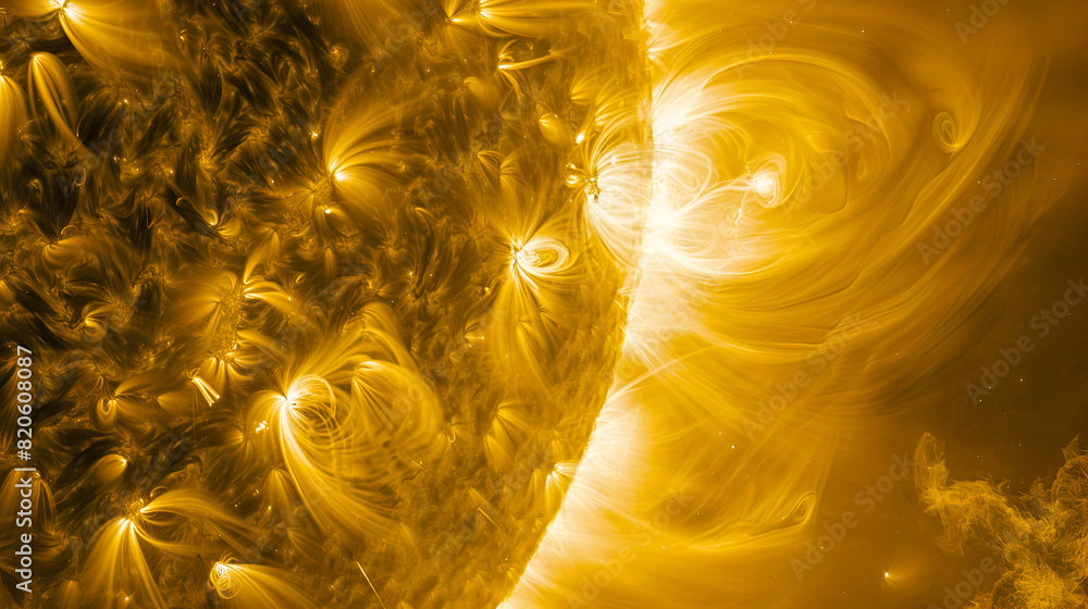 Solar Surface Up Close: A Glimpse of Swirling Solar Plasma Stock Photo ...