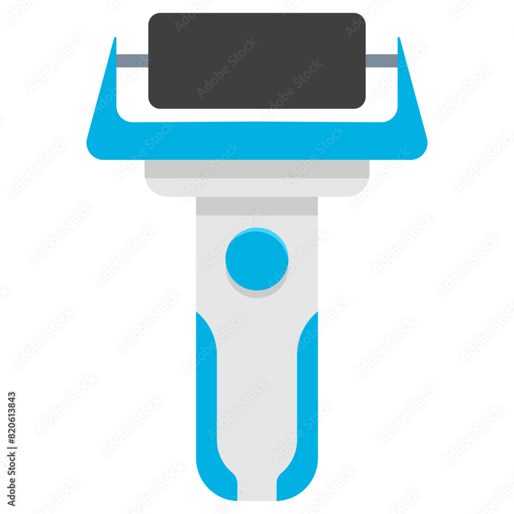 Electric foot scrubber vector cartoon illustration isolated on a white ...