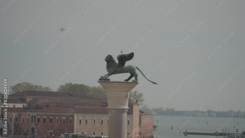 Venice, Italy - Winged lion of Venice, the symbol of Saint Mark. The ...