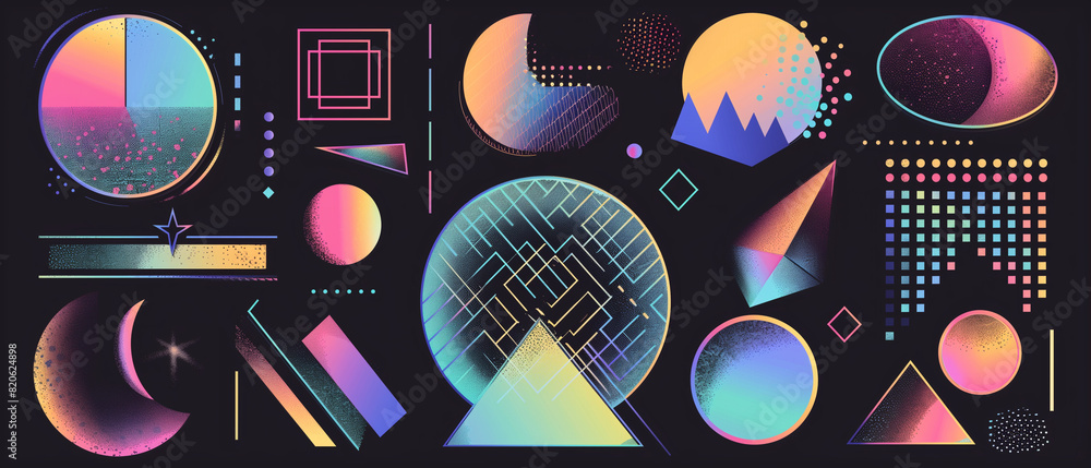 Set of geometric Modern set of banner template with abstract gradient ...