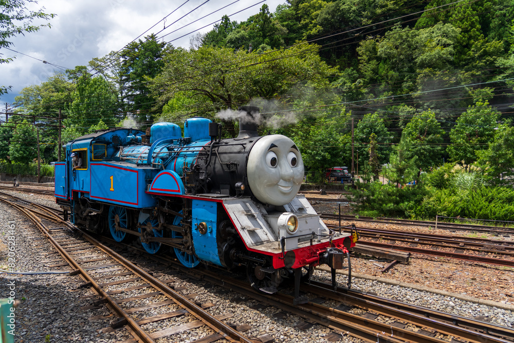 Shizuoka, Japan - April 10 2022: Thomas the Tank Engine steam ...