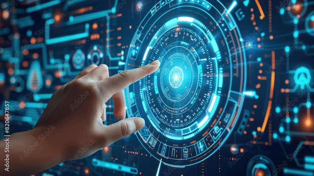 Abstract futuristic electronic circuit technology background Stock ...