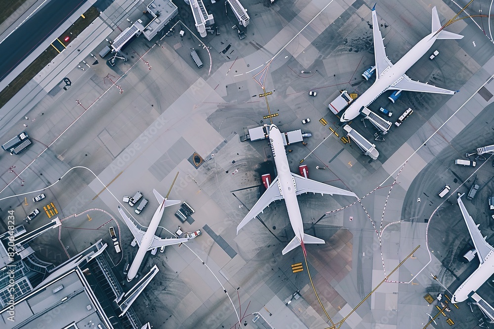 Aerial view of Tom Bradley International Terminal concourse at LAX ...