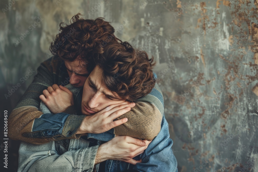 Sad Queer Drama Concept. Boyfriend is Unhappy and Depressed About ...