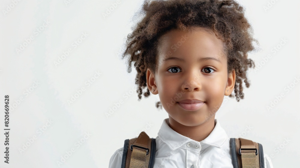 Delightful child in school attire, exuding confidence and readiness for ...