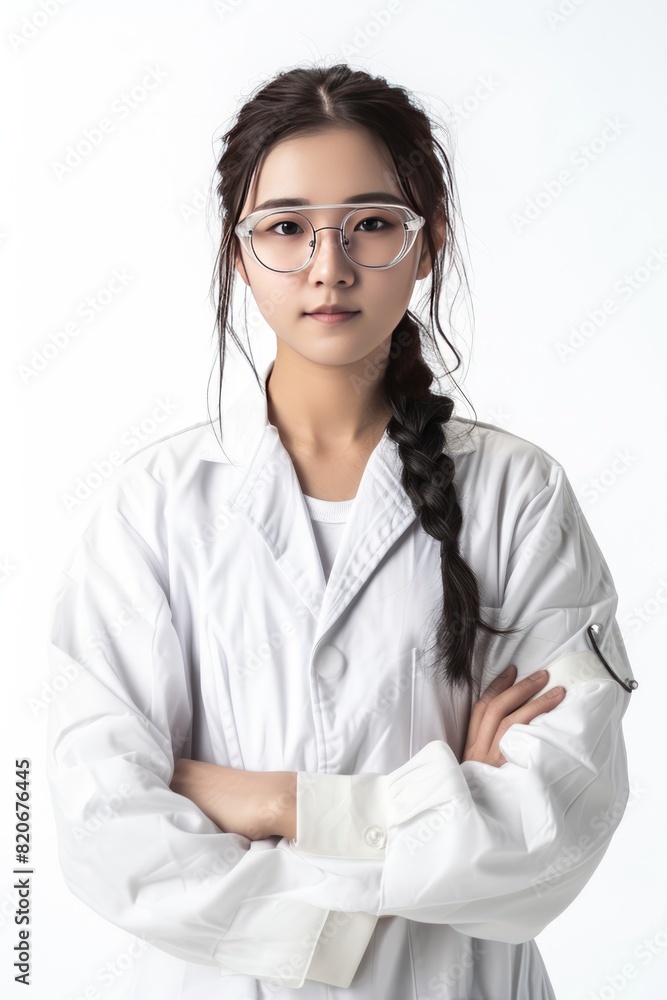 Scientist's Lab Outfit: Full face no crop of a Pretty Young Chinese ...