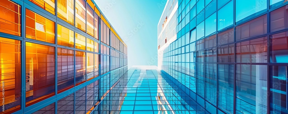 Climate adaptive architecture Side view of buildings with dynamic ...