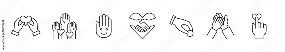 Charity and donation icon set. Aids icons. Charity hands icon. Giving ...
