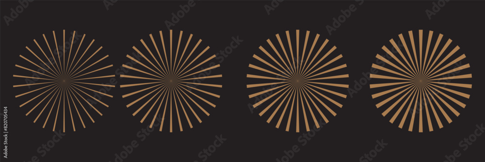 Starburst element. Radial sunburst stripes background. Sunburst icon ...