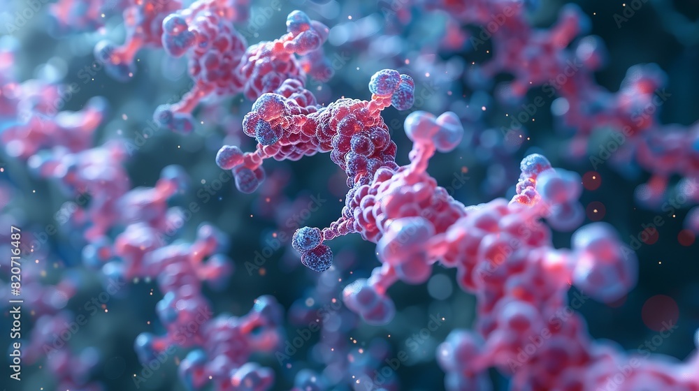 Science microscopic background, Detailed image of bacteria colonies in ...