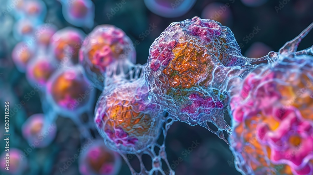 Science microscopic background, Magnified view of protozoa and other ...