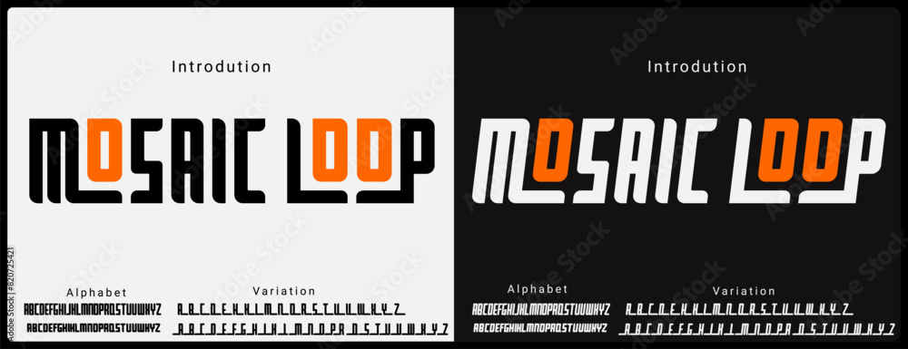 Alphabet vector font with variation ligature. typography of bold font ...