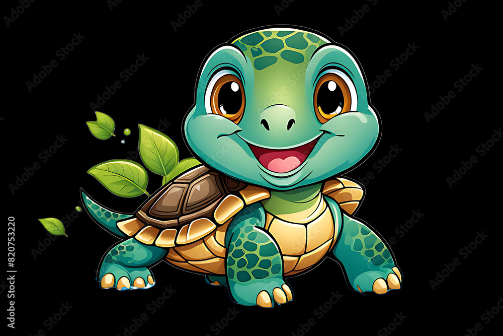 High-quality color illustration of a cute, fun, and smiling little ...