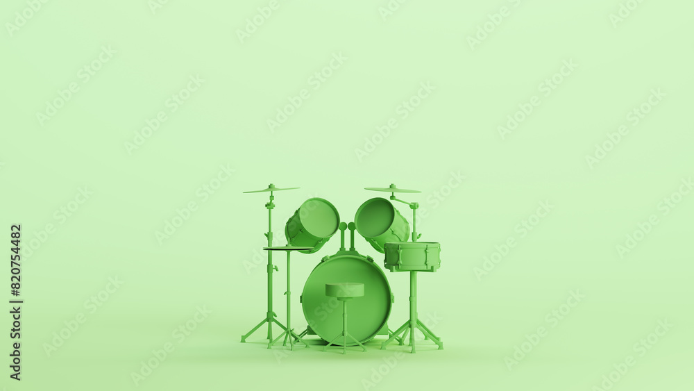 Green drum kit cymbals percussion musical instrument drum set music ...