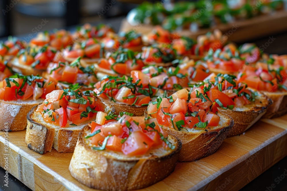 Crostini: Small toasted bread slices topped with various spreads or ...