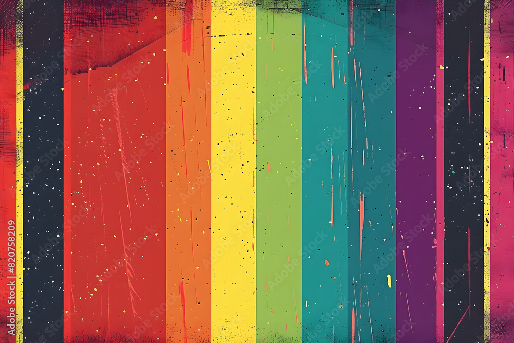 seamless retro colorful rainbow vhs scanlines or tv signal static noise ...