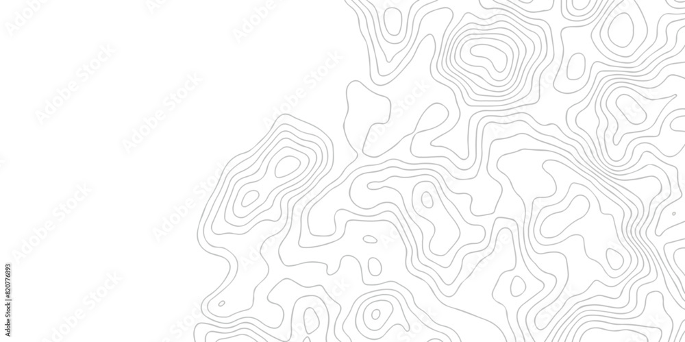 Vector geographic contour map. Topography map background. Black and ...