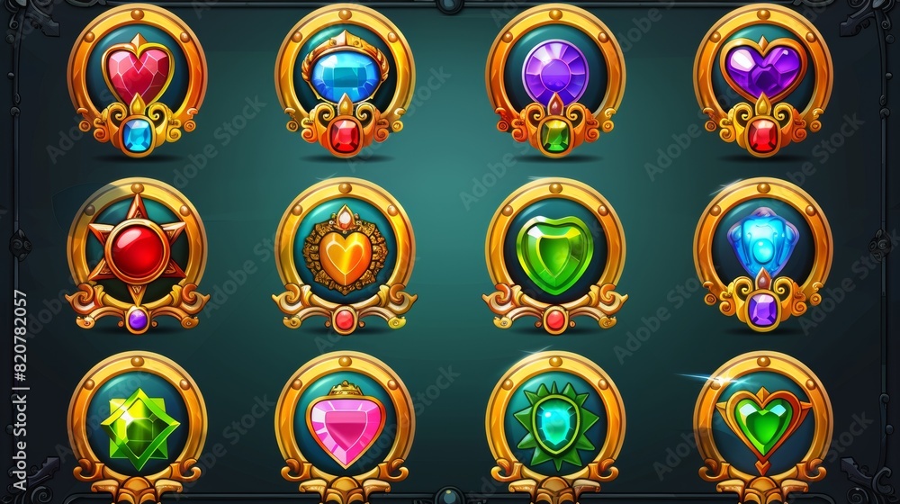 Game border border design with gold metal settings for rpgs. Divider ...