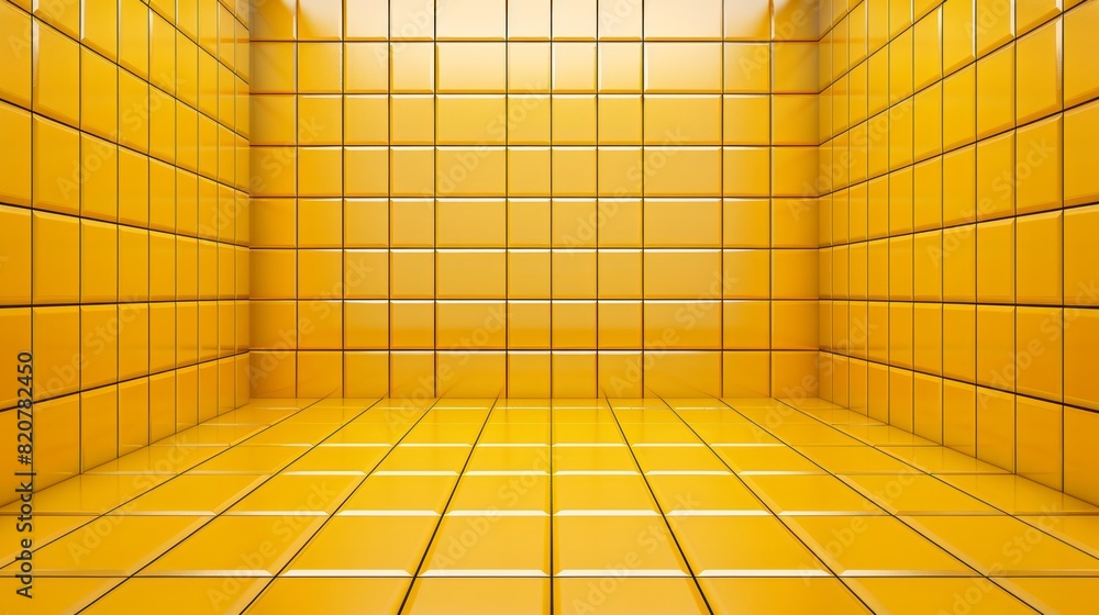 A tile wall and floor on the bathroom wall are covered in ceramic tile ...