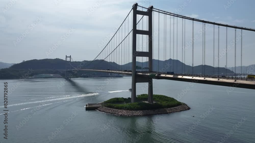 Tsing Ma Bridge is the world longest suspension bridge for both driving ...